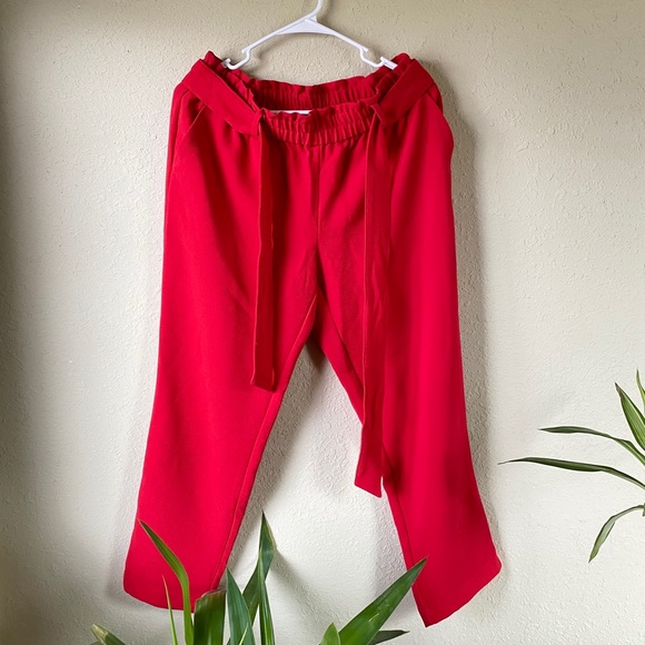 LOFT | Pants & Jumpsuits | Loft Red Work Pants | Poshmark